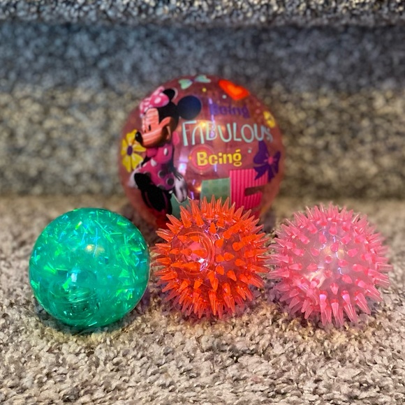 Toys | Set Of 4 Bouncy Led Light Up Balls | Poshmark